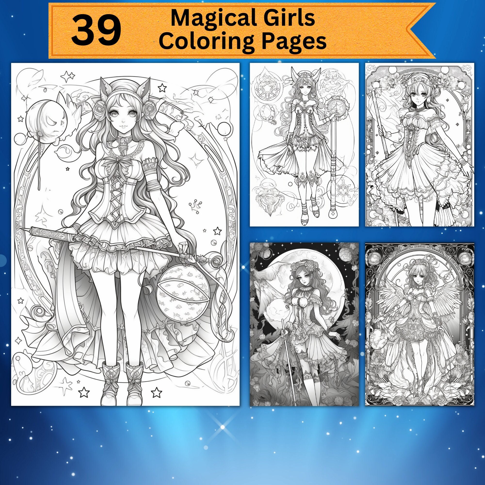 39 Magical Girls Coloring Pages Printable Coloring Book Coloring Pages ...