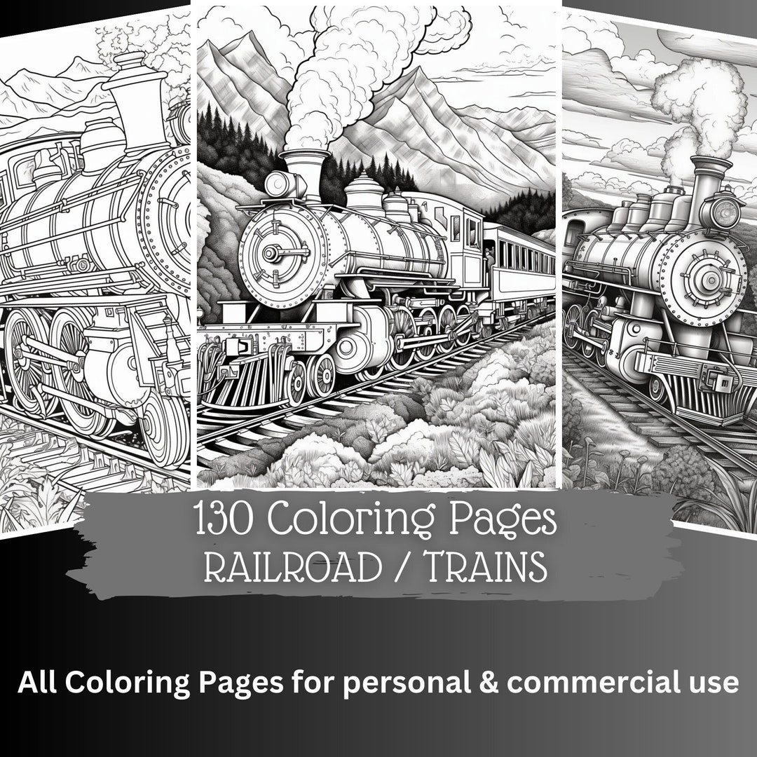 130 Train Coloring Pages Cute | Printable Coloring Book | Coloring ...