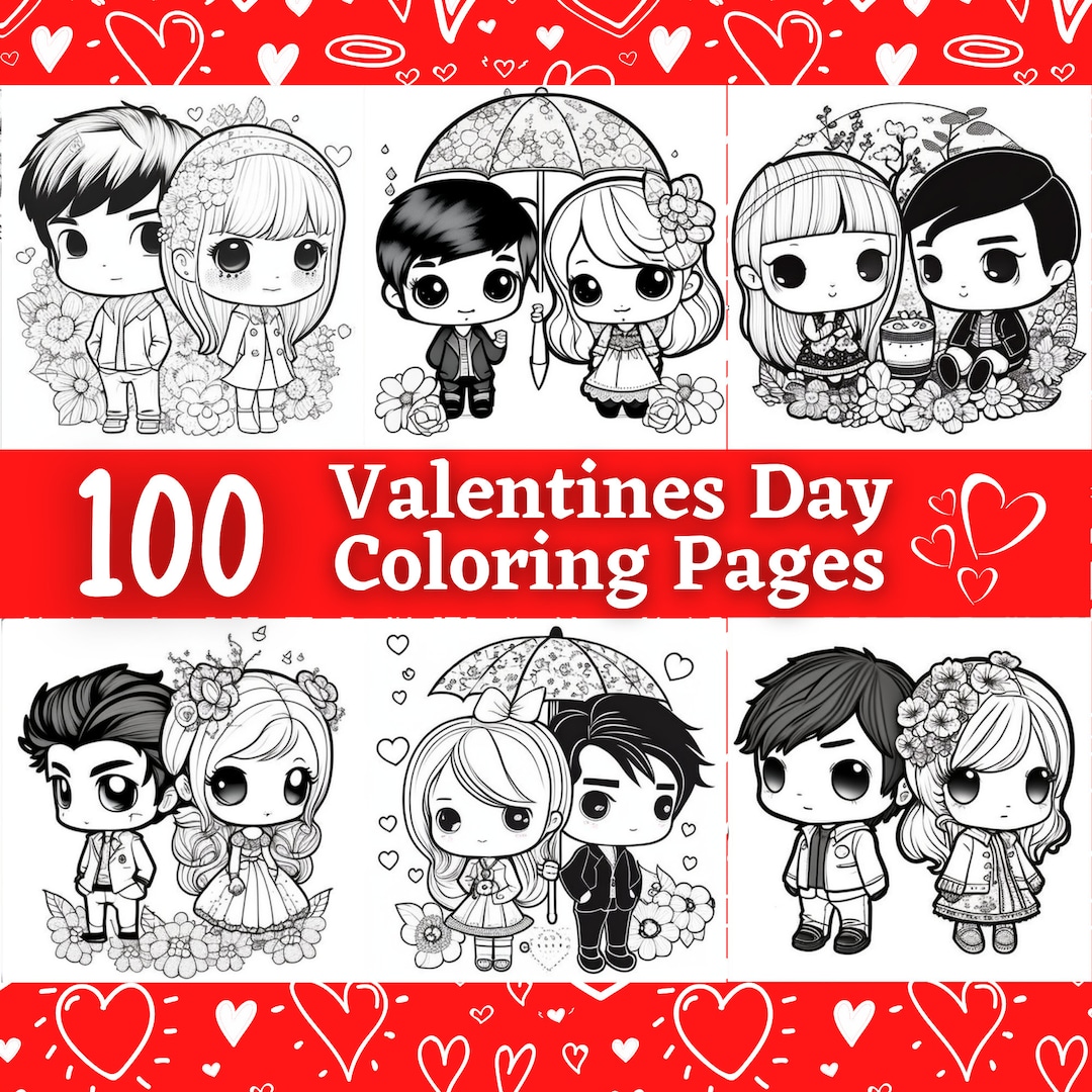 100 Valentines Day Coloring Pages | Printable Coloring Book | Coloring ...