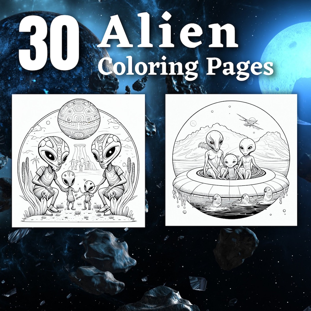 30 Alien Coloring Pages Printable Coloring Book Coloring Pages for ...