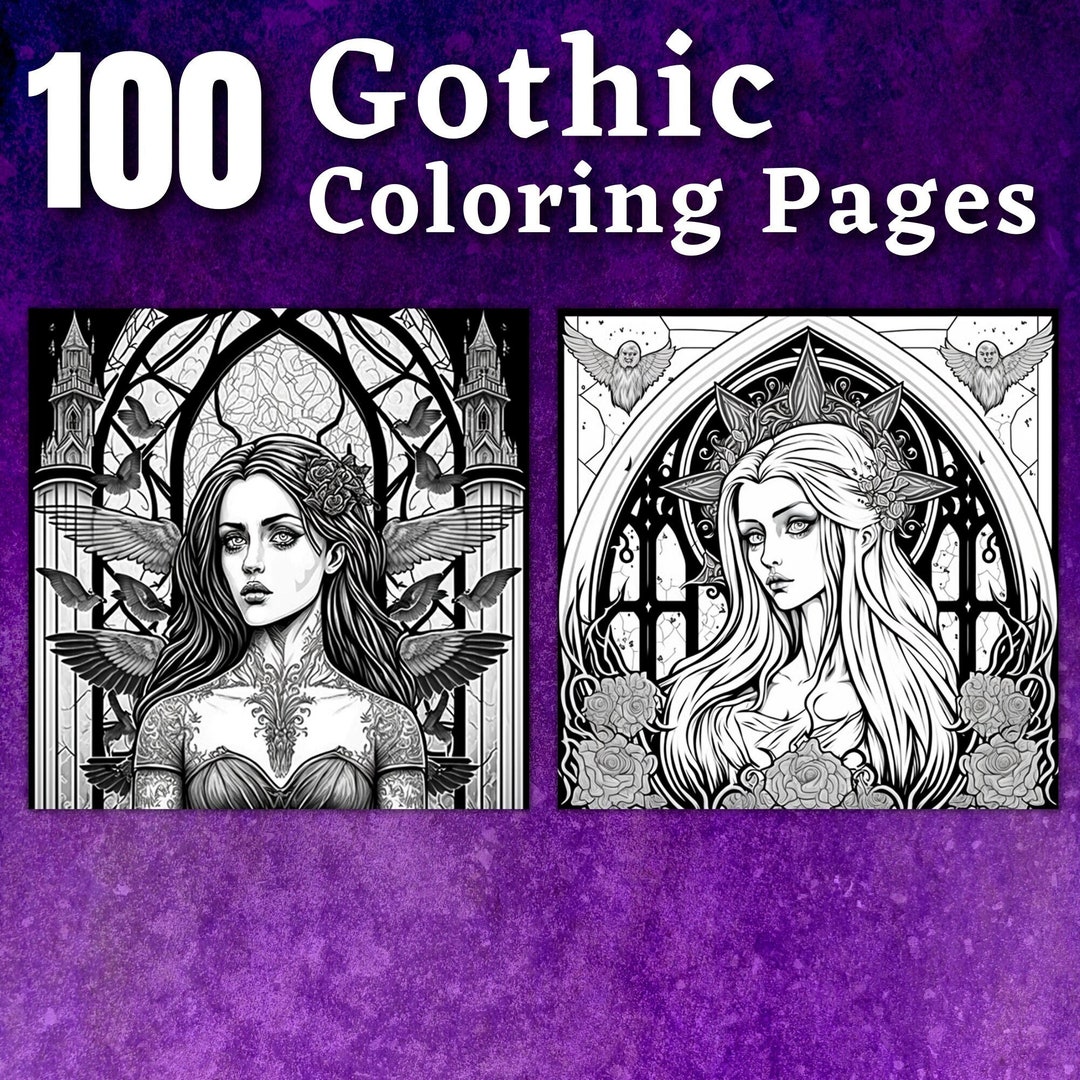 100 Gothic Coloring Pages | Printable Coloring Book | Coloring Pages ...