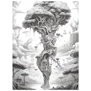 150 Surrealism Coloring Pages | Printable Fantasy Art (digital Download ...