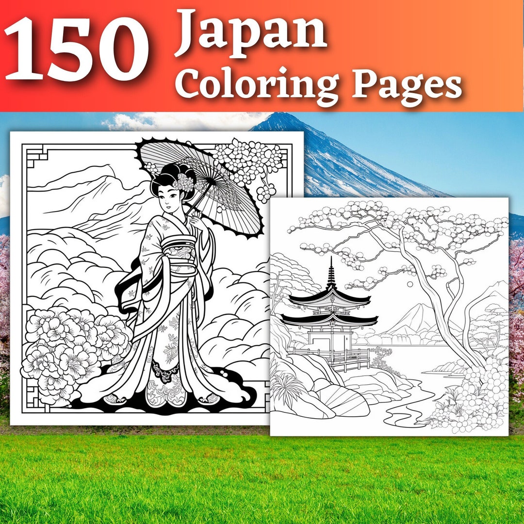 150 Japan Coloring Pages | Printable Coloring Book | Coloring Pages for ...