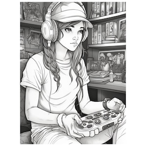 26 Gamer Girl Coloring Pages | Printable Coloring Book | Coloring Pages ...