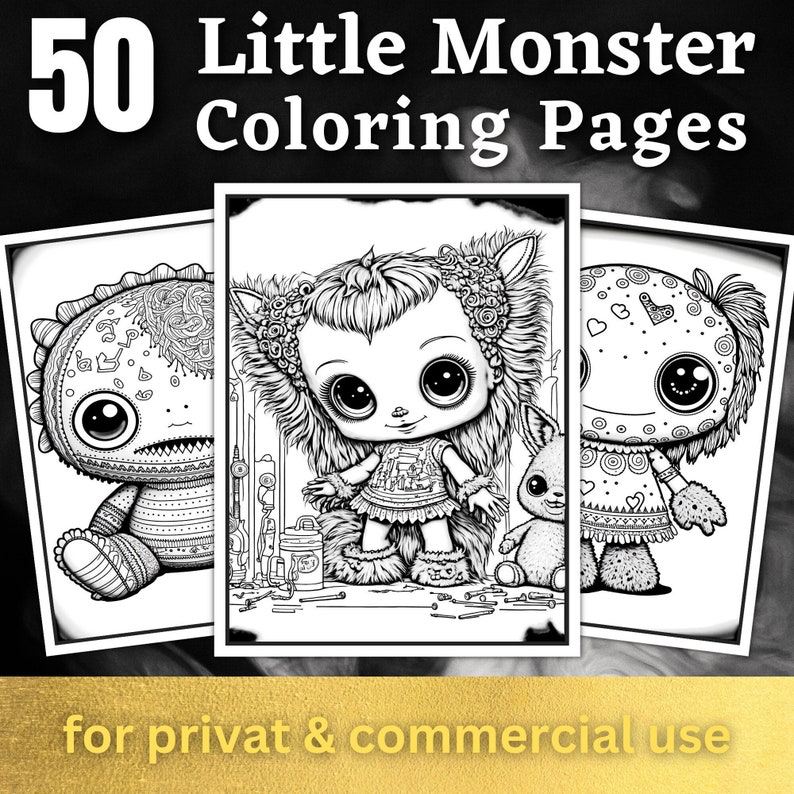 50 Little Monster Coloring Pages Printable Coloring Book Coloring Pages ...