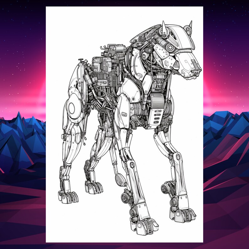 40 Robot Dog Coloring Pages Cute Printable Coloring Book Coloring Pages ...