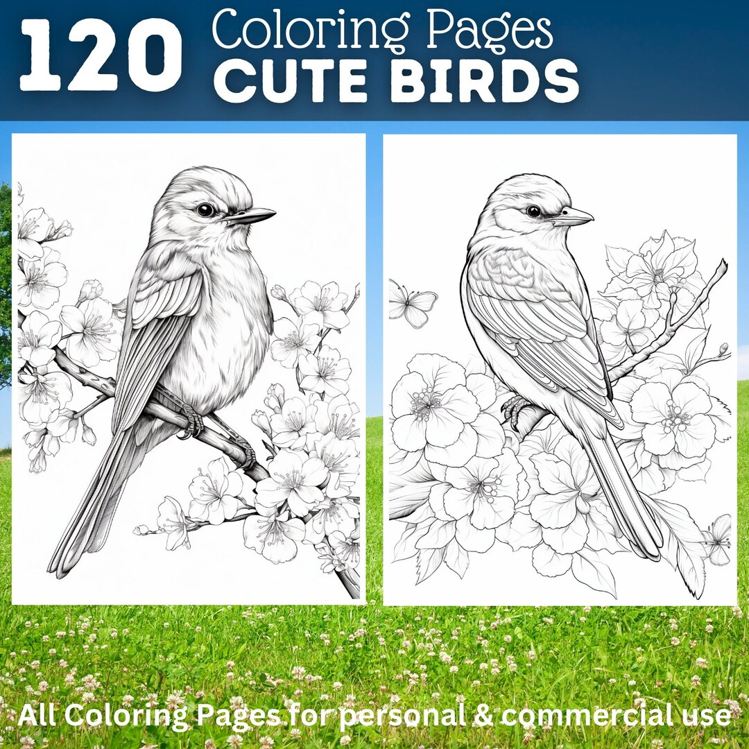 120 Birds Coloring Pages | Printable Coloring Book | Coloring Pages for ...