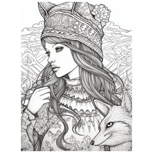 40 Fox Ladys Coloring Pages | Printable Coloring Book | Coloring Pages ...
