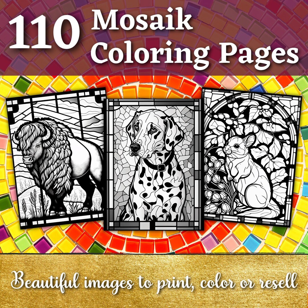 110 Mosaik Animal Coloring Pages | Printable Coloring Book | Coloring ...