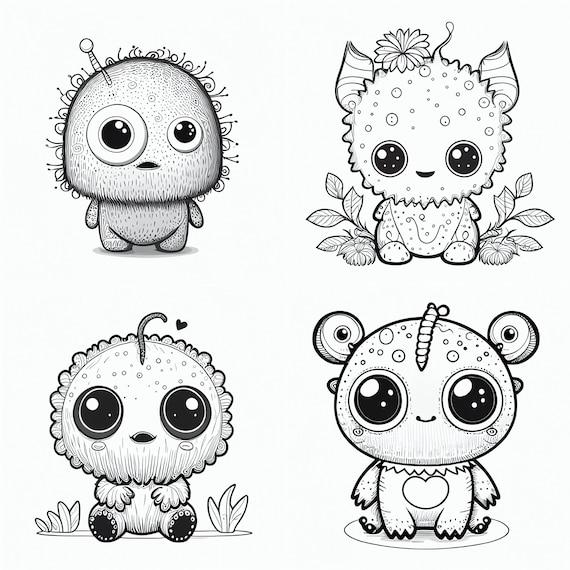 Printable Cute Monster Coloring Pages