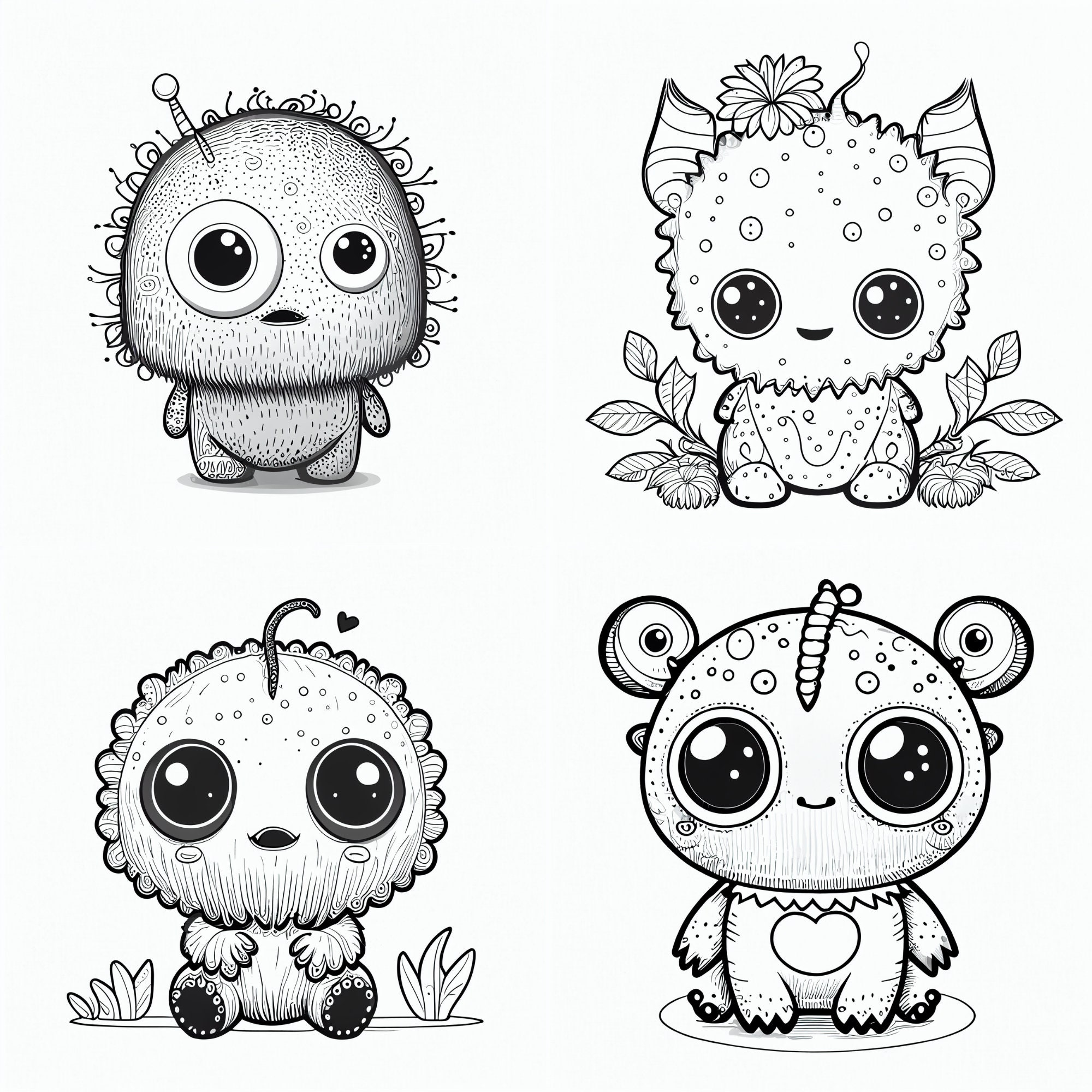 30 Cute Monster Coloring Pages Printable Coloring Book Coloring Pages ...