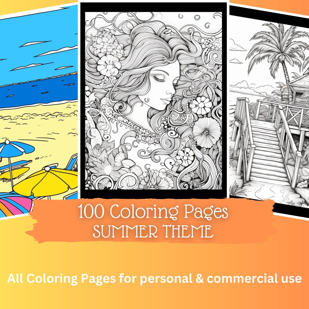 100 Summer Coloring Pages | Printable Coloring Book | Coloring Pages ...