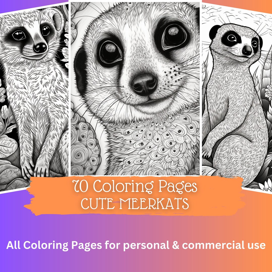 70 Meerkat Coloring Pages Cute | Printable Coloring Book | Coloring ...