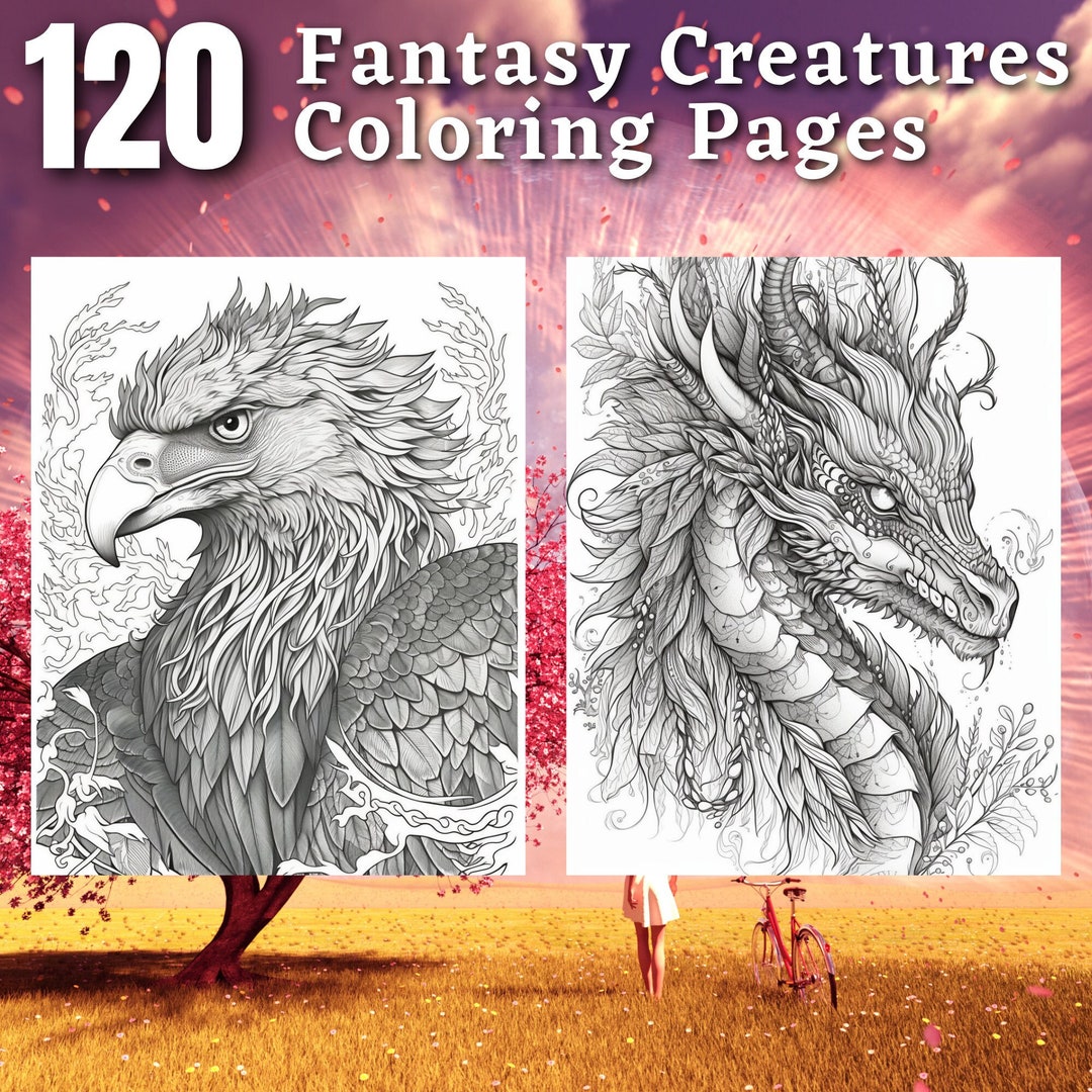 120 Fantasy Creatures Coloring Pages | Printable Coloring Book ...