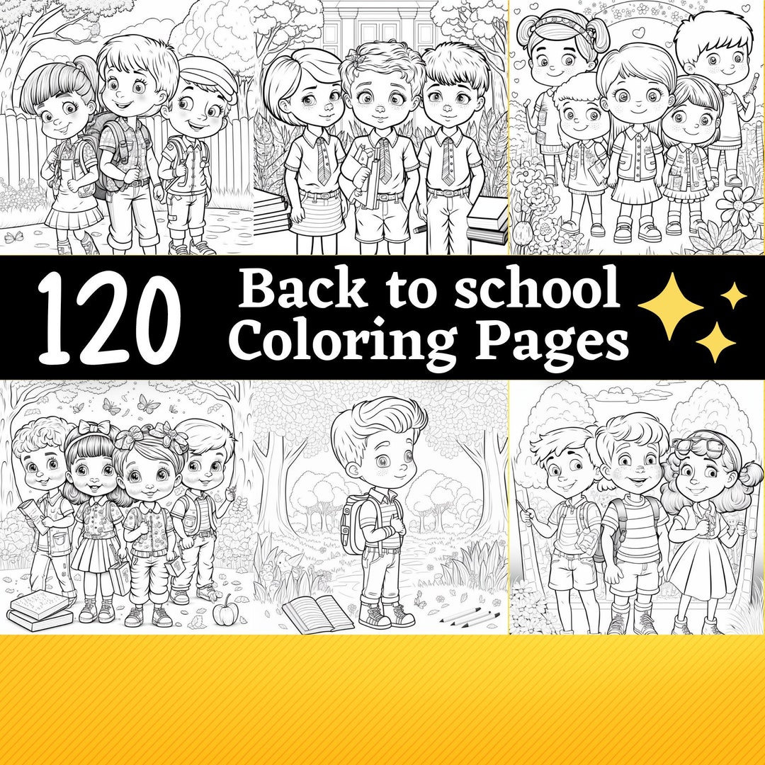 120 Back to School Coloring Pages | Printable Coloring Book | Coloring ...
