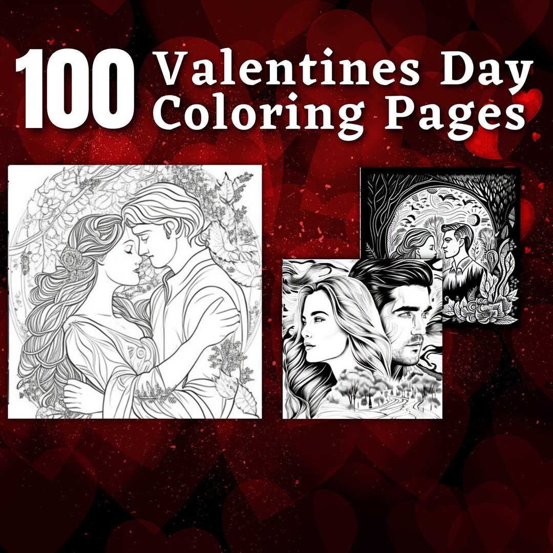 100 Valentines Day Coloring Pages | Printable Coloring Book | Coloring ...
