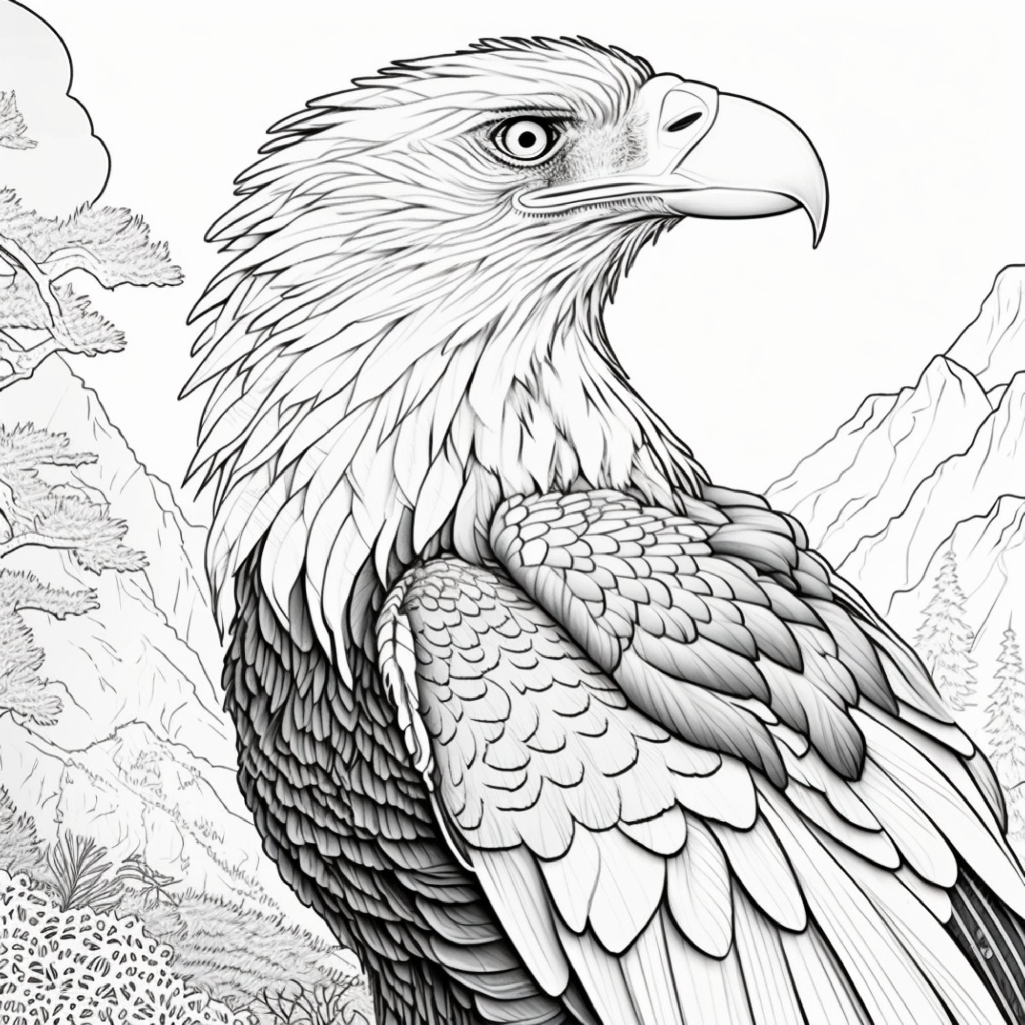 60 Eagle Coloring Pages Printable Coloring Book Epic - Etsy