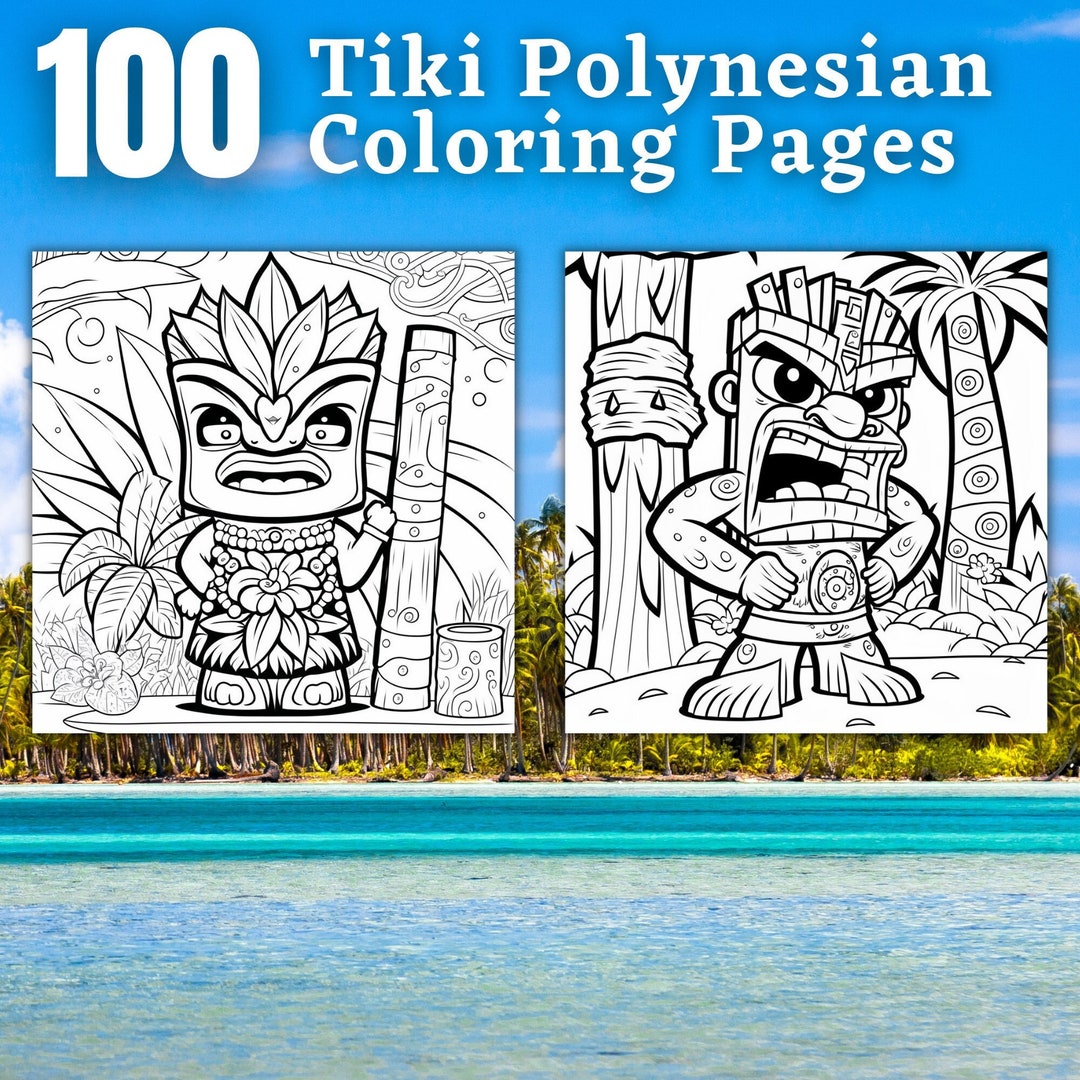 100 Polynesian Tiki Coloring Pages | Printable Coloring Book | Coloring ...