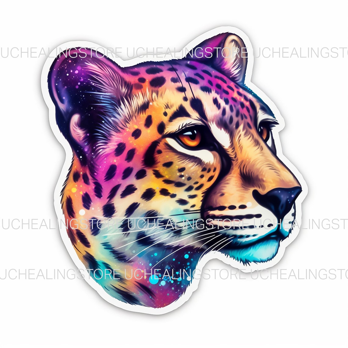 Cheetah Sticker Cosmic PNG - Instant Digital Download - Vector Image ...