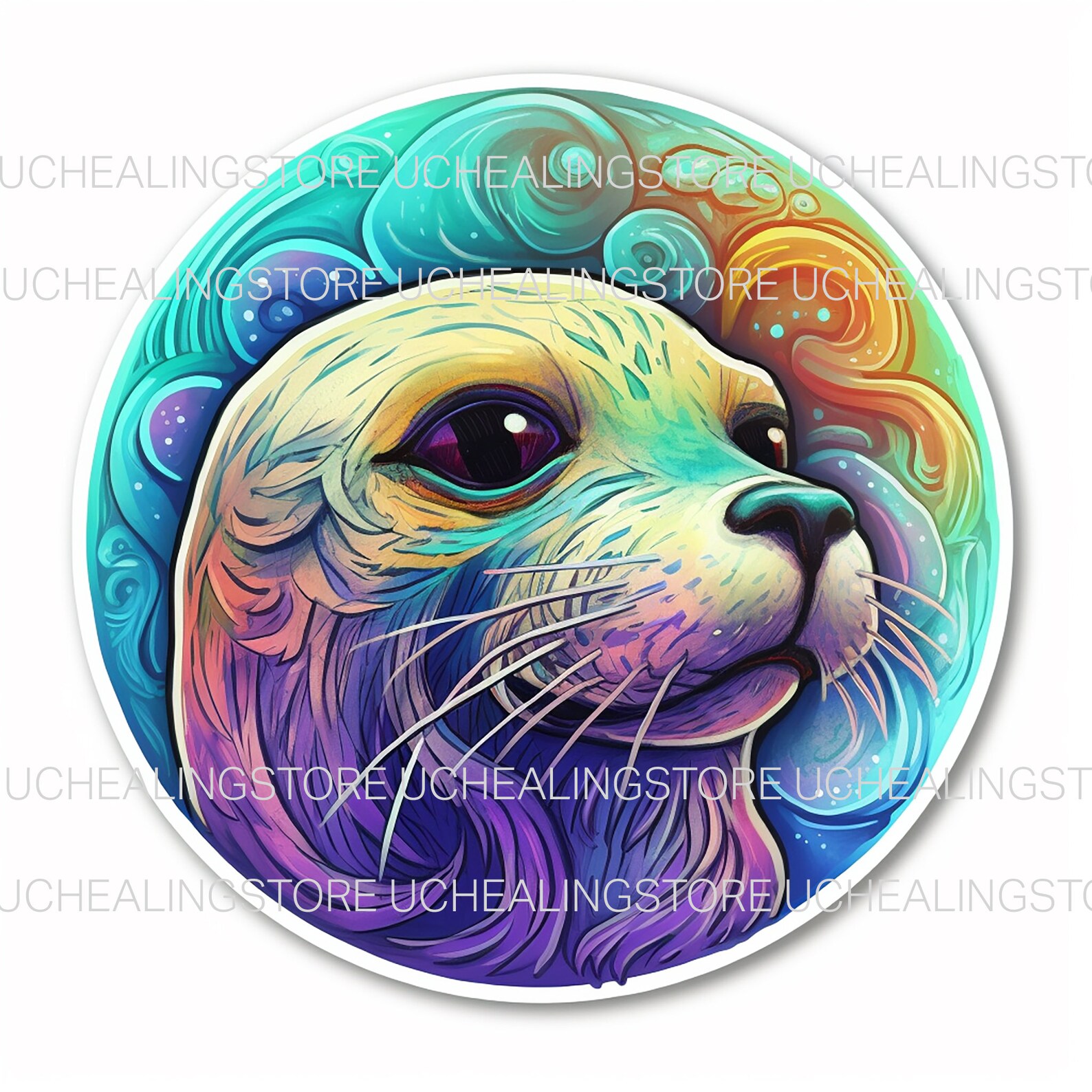 Cosmic Sea Lion Sticker PNG - Instant Digital Download - Vector Image ...
