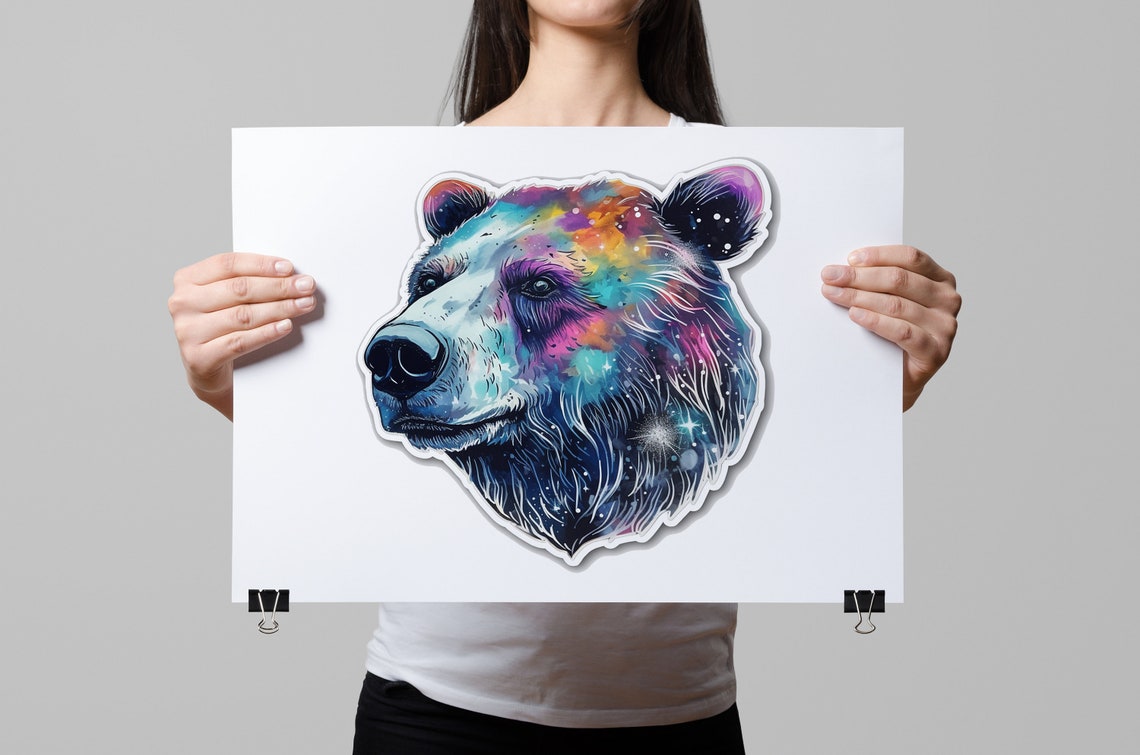 Cosmic Bear Sticker PNG - Instant Digital Download - Vector Image ...
