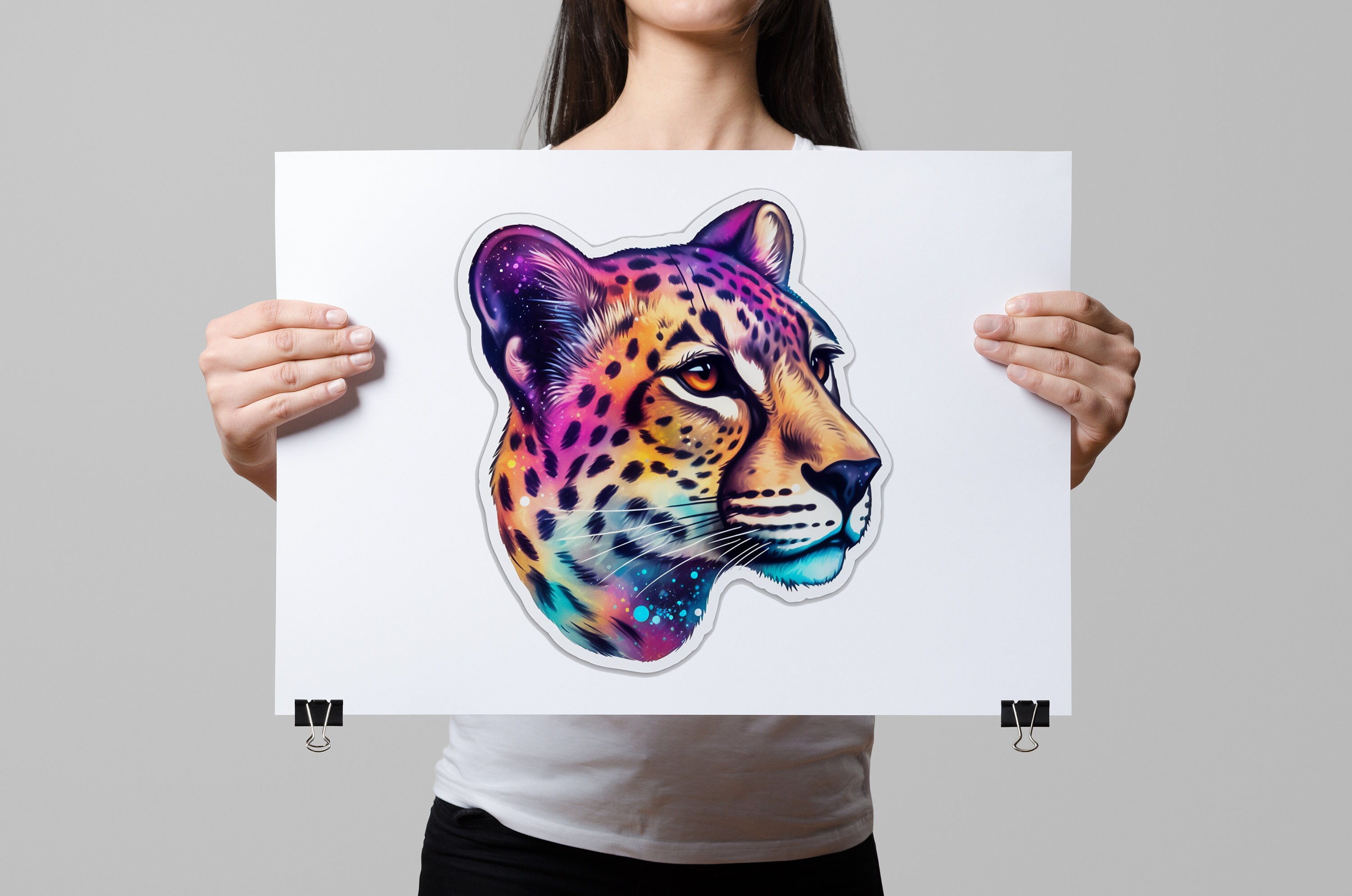 Cheetah Sticker Cosmic PNG - Instant Digital Download - Vector Image ...