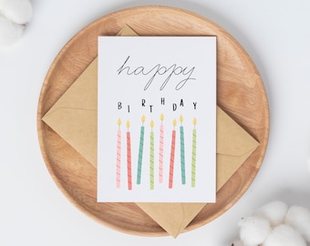 Happy Birthday Card, Simple Birthday Card, Printable Birthday Card ...