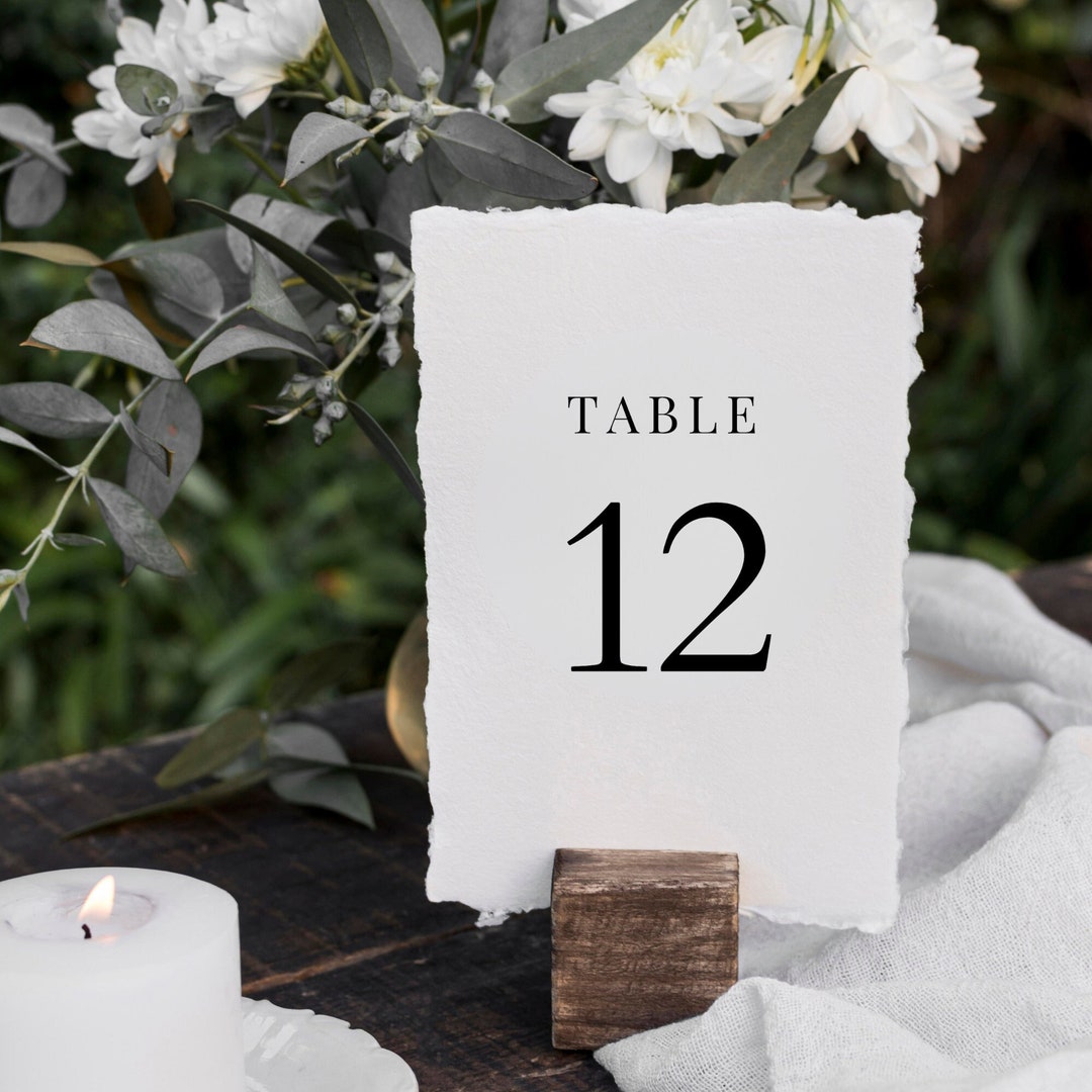 Modern Wedding Table Numbers Template Elegant Wedding Table Number Sign ...