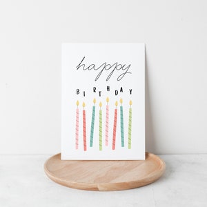 Happy Birthday Card, Birthday Card Template, Printable Greeting Card ...