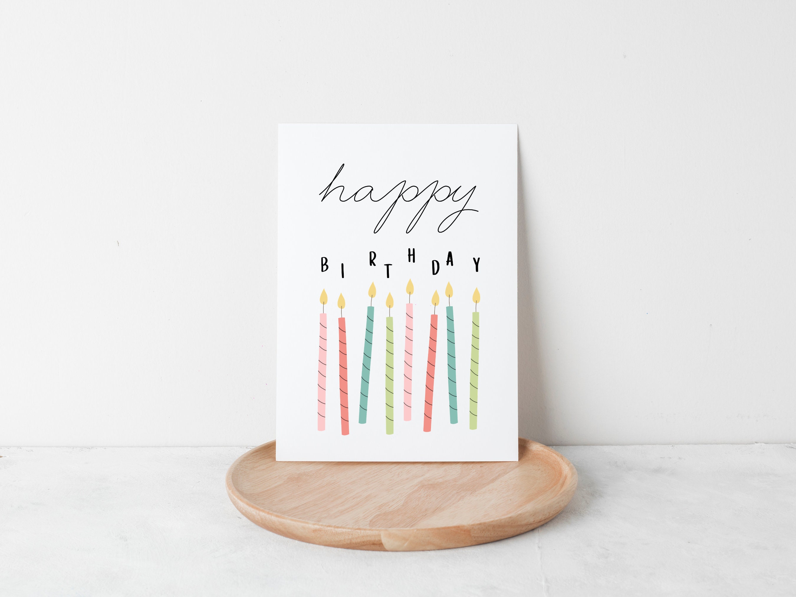 Happy Birthday Card, Birthday Card Template, Printable Greeting Card ...