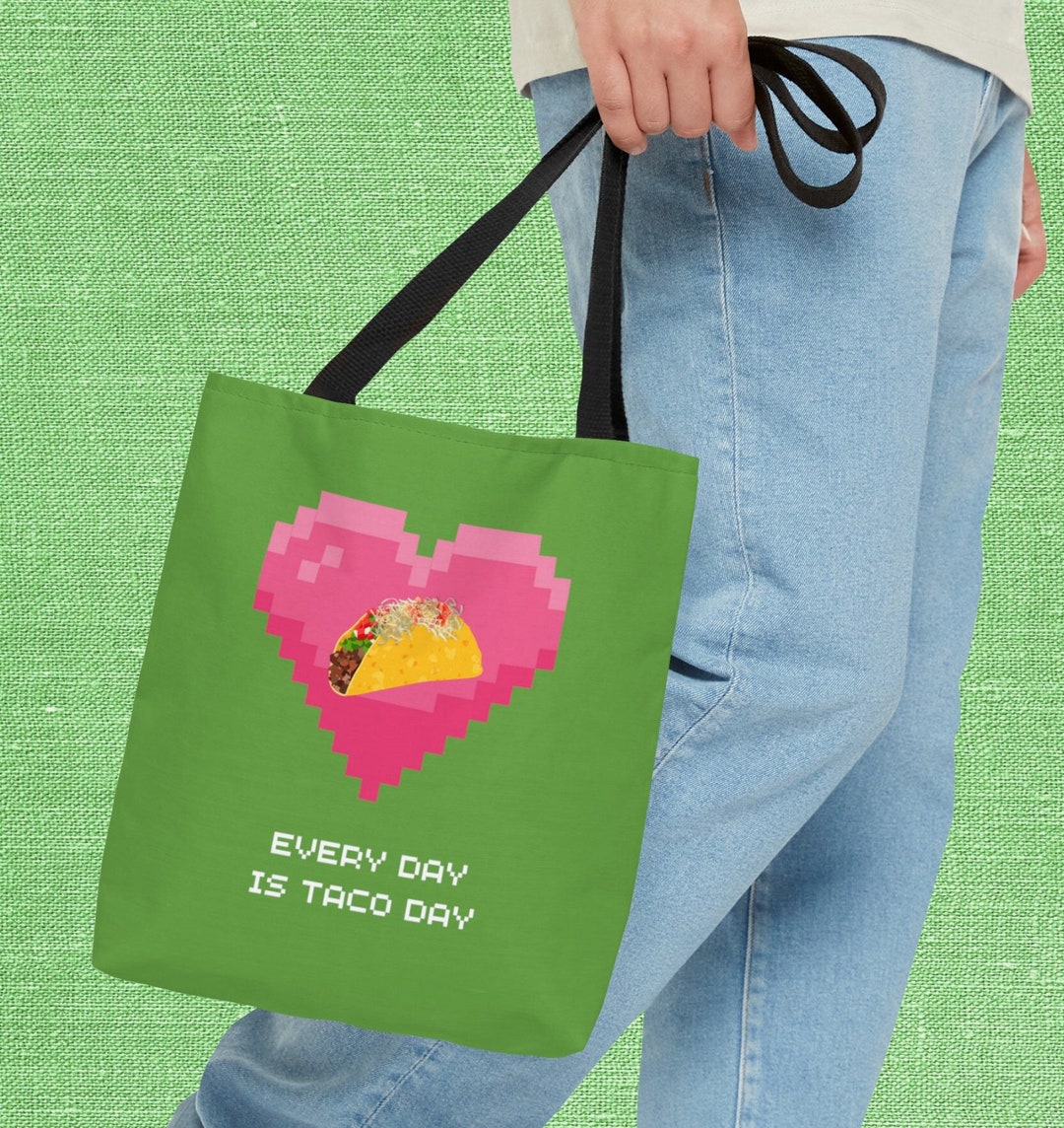 Every Day is Taco Day AOP Tote Bag, Eco-friendly Tote Bag, Reuseable ...