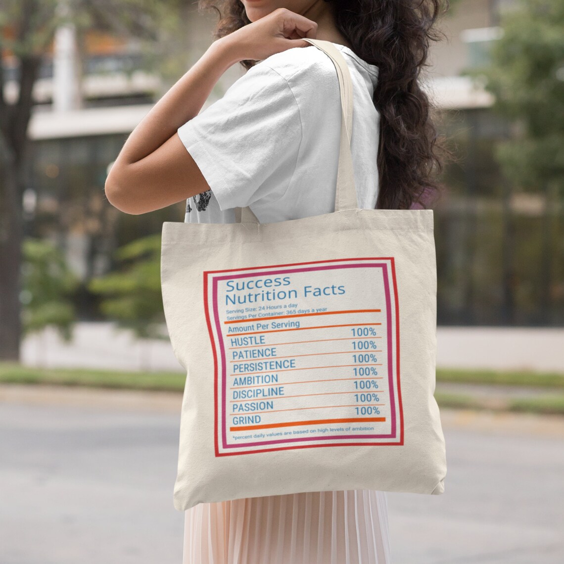 Success Nutrition Facts Cotton Canvas Tote Bag - Etsy