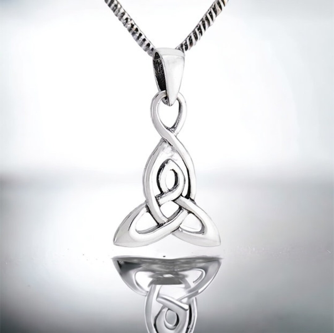 Sterling Silver Double Trinity Knot Celtic Pendant Perfect for Mother's Day - Etsy