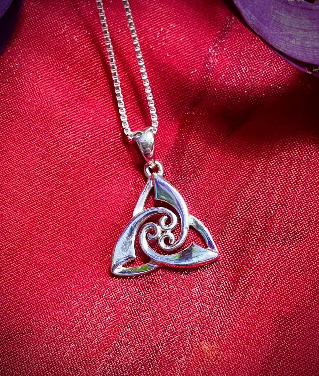 Trinity Knot Swirl Silver Pendant, Mother's Day Gift, .925 Sterling ...