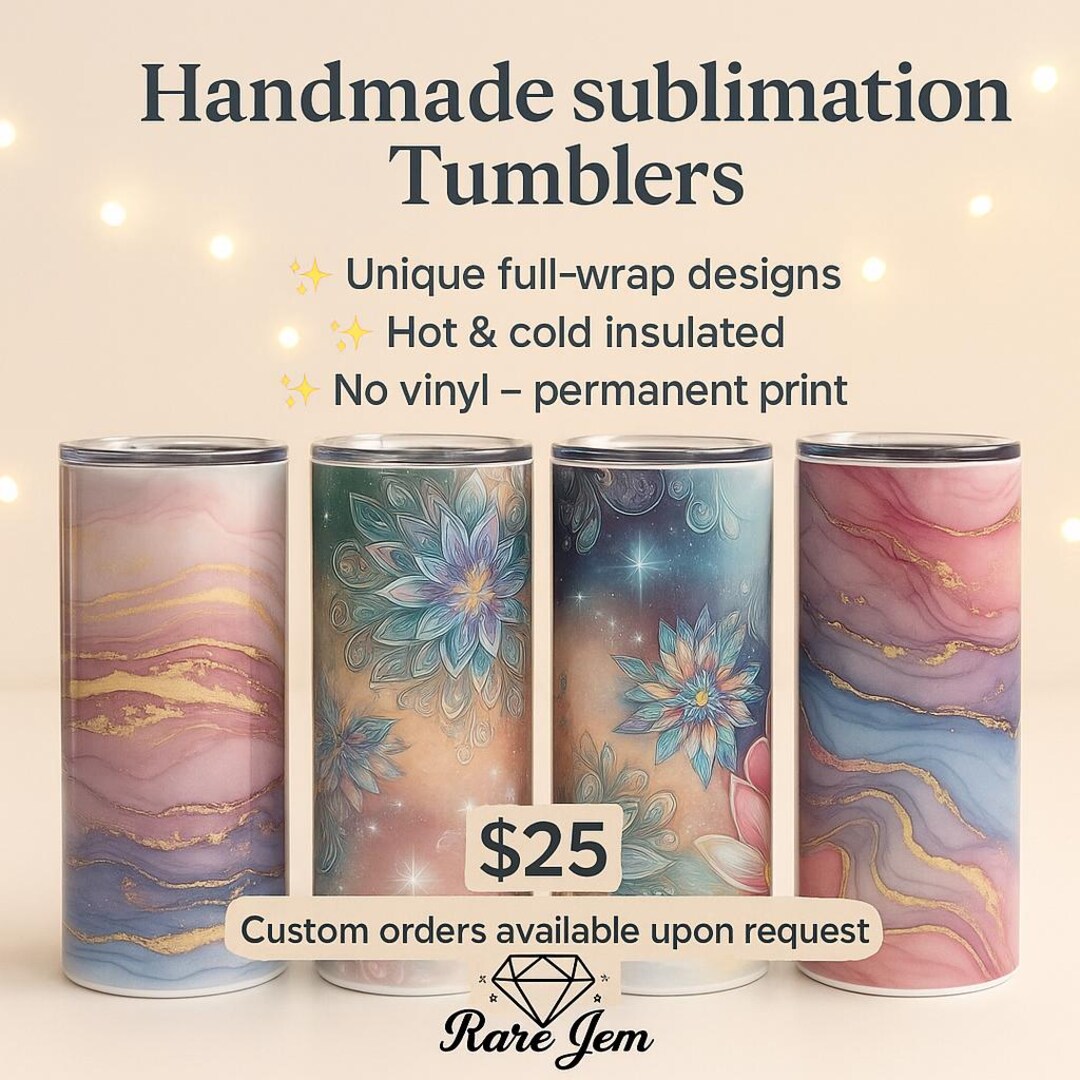 Handmade Sublimation Tumblers - Etsy
