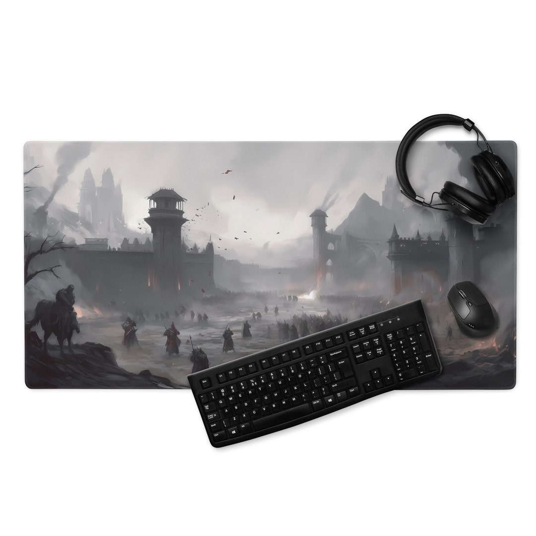 Medieval Castle Mouse Pad Battleground Desk Pad Fog of War - Lord of ...
