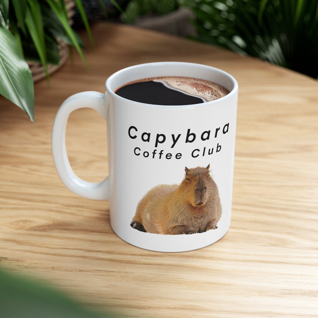 Capybara Coffee Mug, Cute Capybara Coffee Club Mug, Gift for Capybara ...