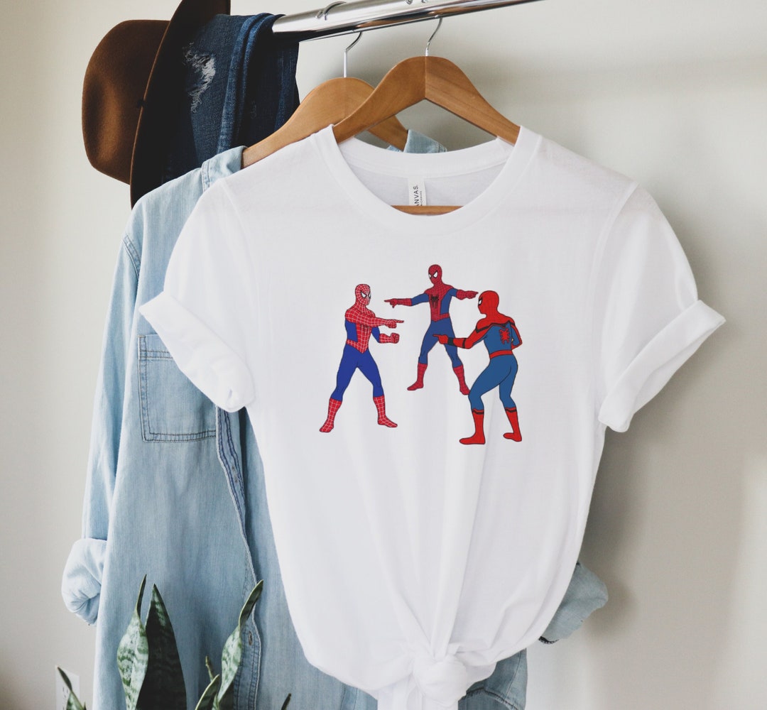 Spiderman Meme T-shirt, Funny 3 Spider Man Pointing Meme T Shirt ...