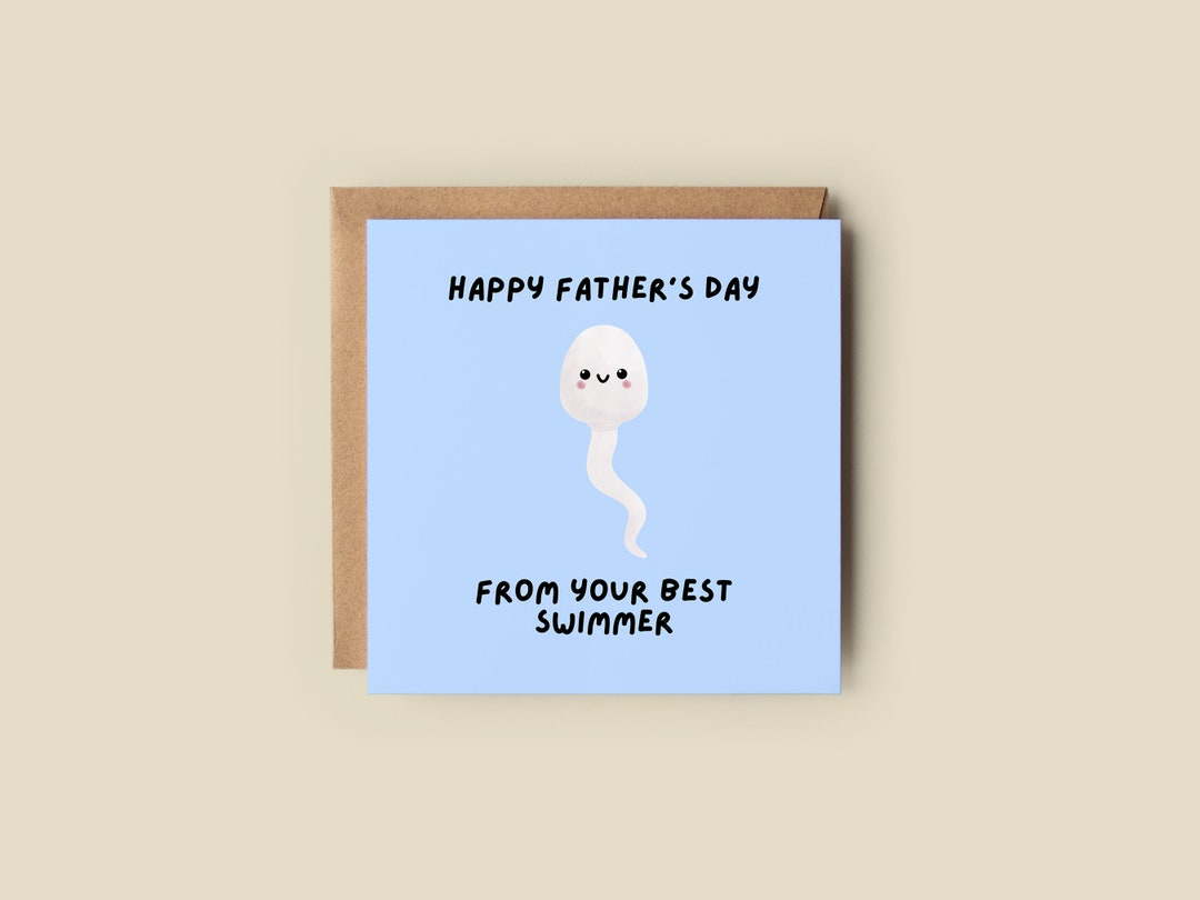 Father's Day Best Swimmer Card Funny Father's Day, Dad Rude Card, Dad ...