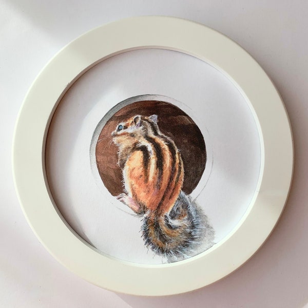 Chipmunk Art - Etsy