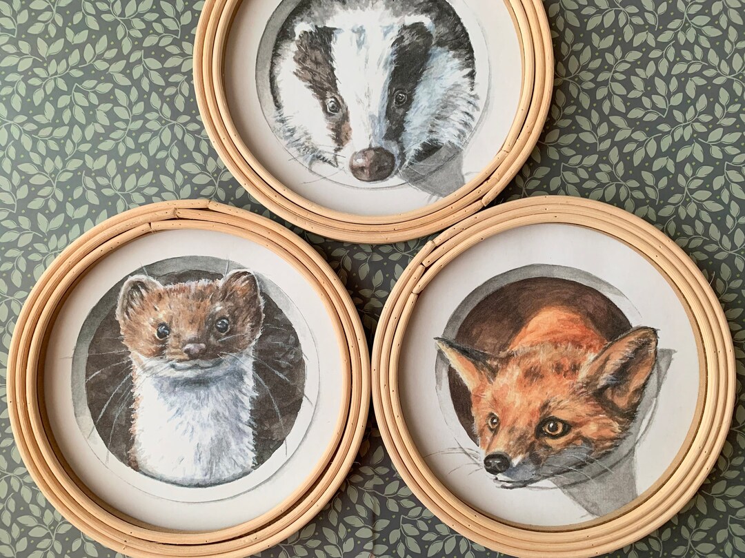 Cottagecore Woodland Animals Art Download Set of 3, Warm and Cosy ...