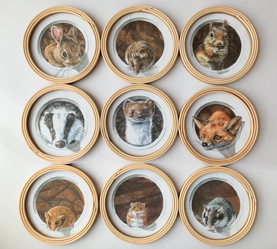 Woodland Animal Wall Art Download Set of 9, Cottagecore Nursery Decor ...