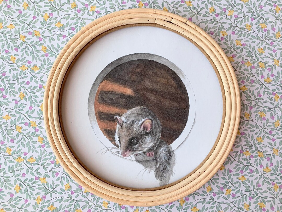 African Pygmy Dormouse Art Download, Neutral Nursery Decor, Sweet Mouse ...