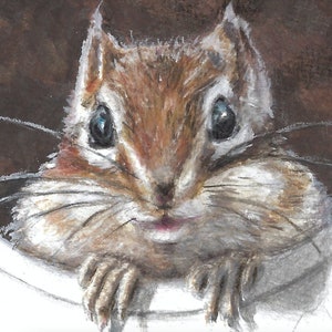 Chipmunk Art Download, Whimsical Cottagecore Nursery Decor, Moody ...