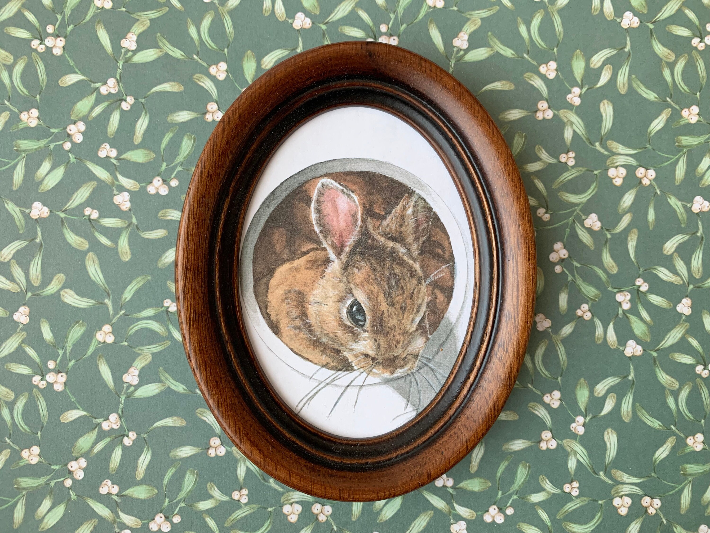 Cottagecore Rabbit Art Download Sweet Brown Bunny Watercolour - Etsy