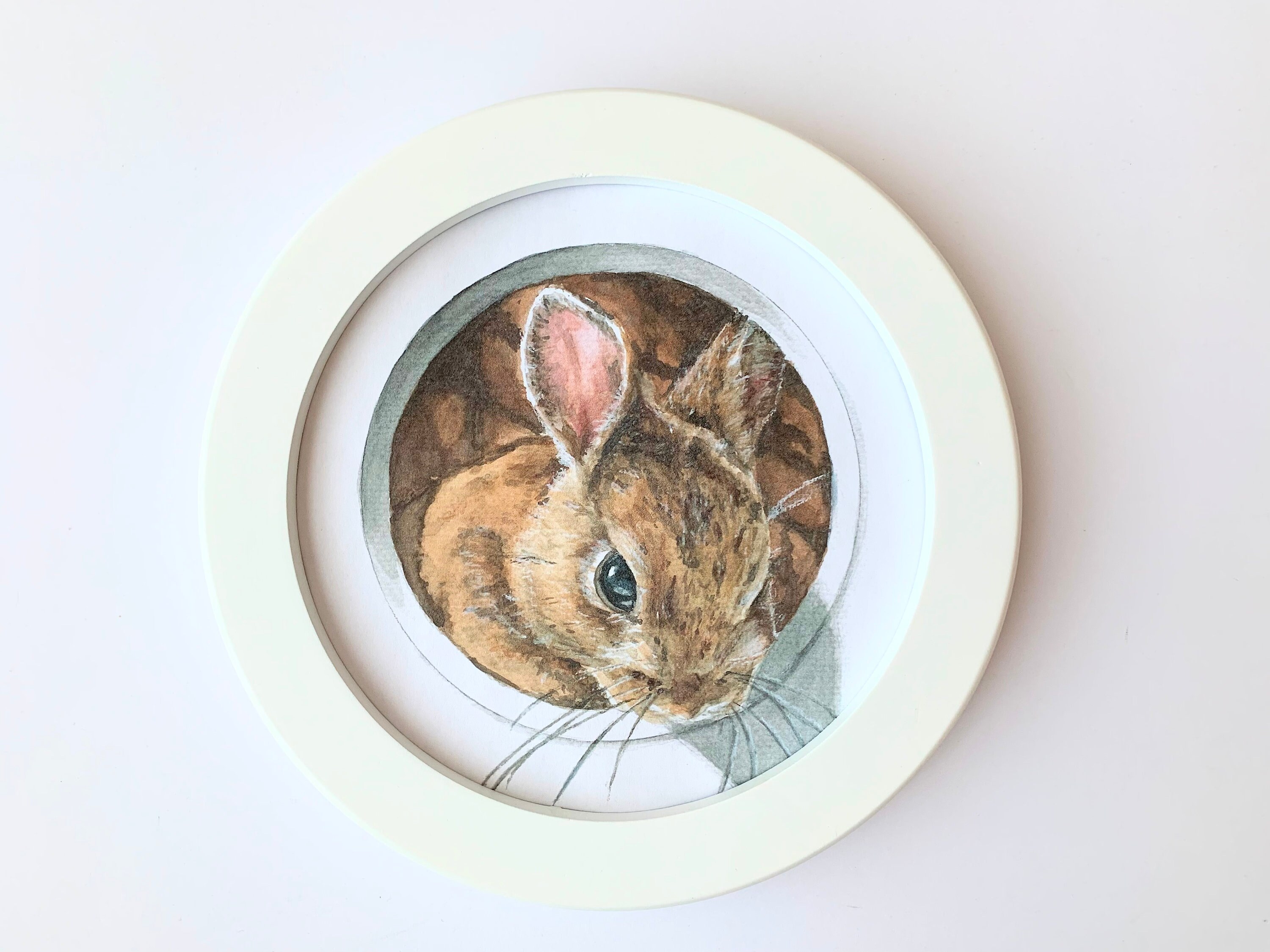 Cottagecore Rabbit Art Download Sweet Brown Bunny Watercolour - Etsy