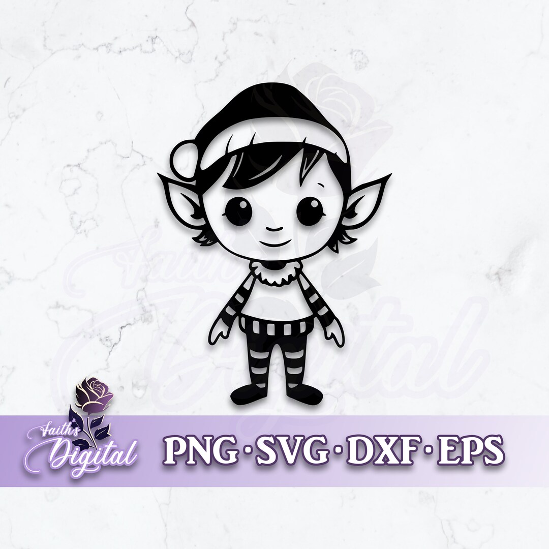 Elf - Instant Download! Craft With Ease: Svg, Png, Dxf, & Eps Files ...