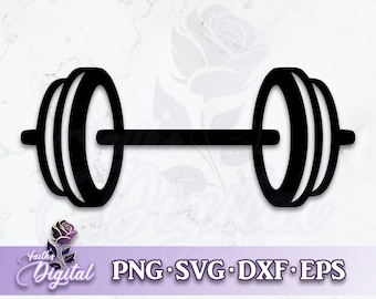 Barbell - Instant Digital Download - Svg, Png, Dxf, and Eps Files ...