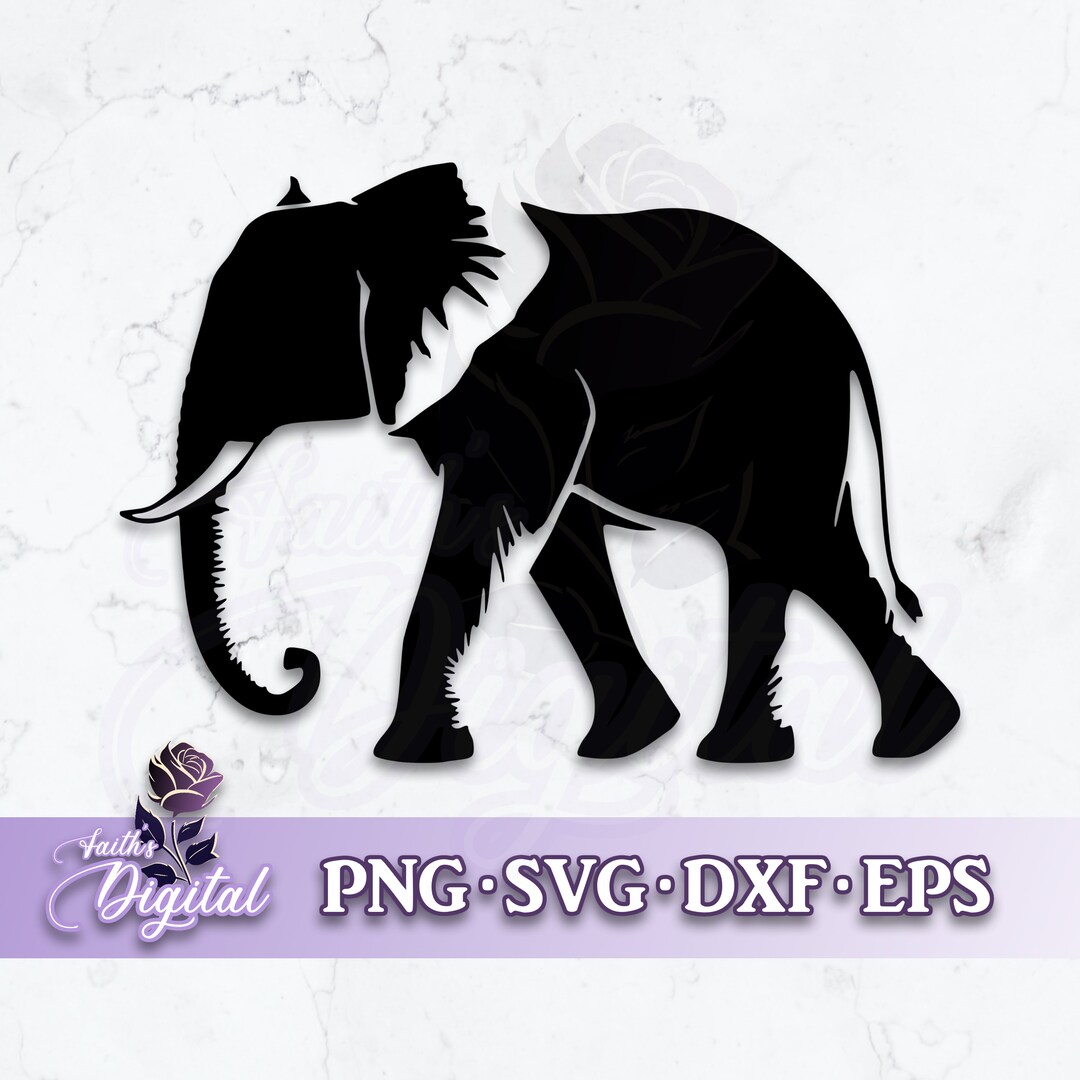 Elephant - Instant Download! Craft With Ease: Svg, Png, Dxf, & Eps ...