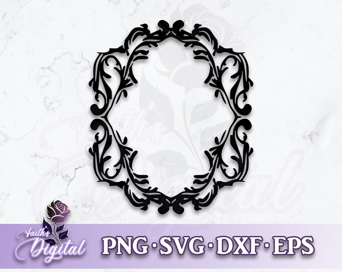 Baroque SVG Clipart Dxf Eps Jpeg Downloads, Baroque Filigree Svg Cut ...